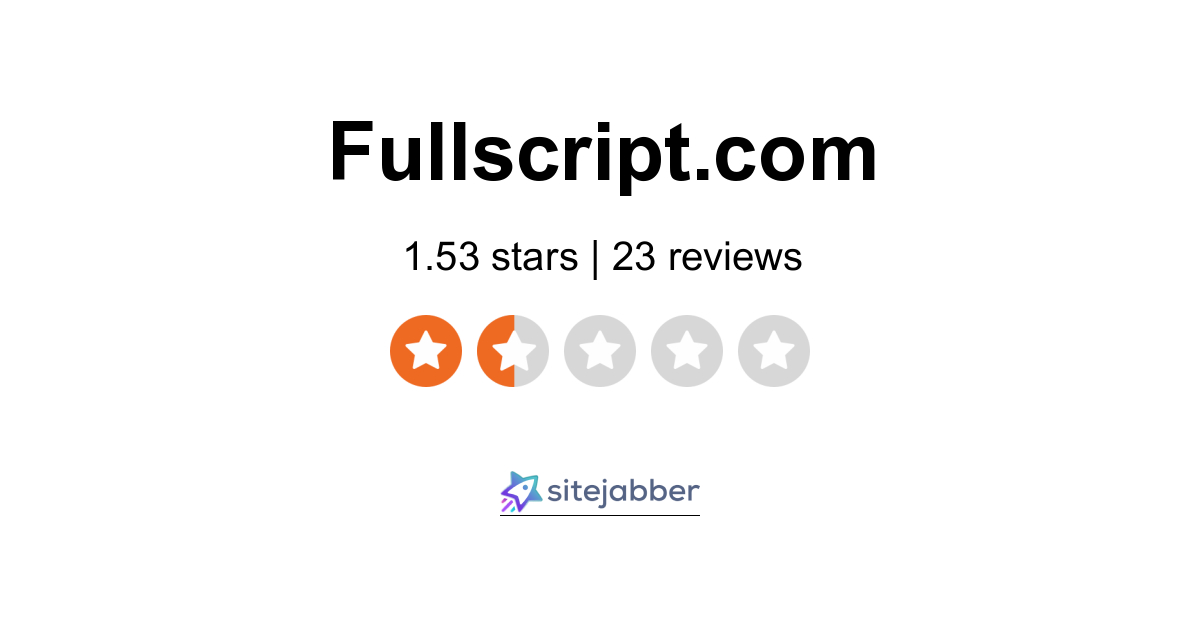 Fullscript Reviews - Read 23 Customer Reviews of Fullscript | Sitejabber