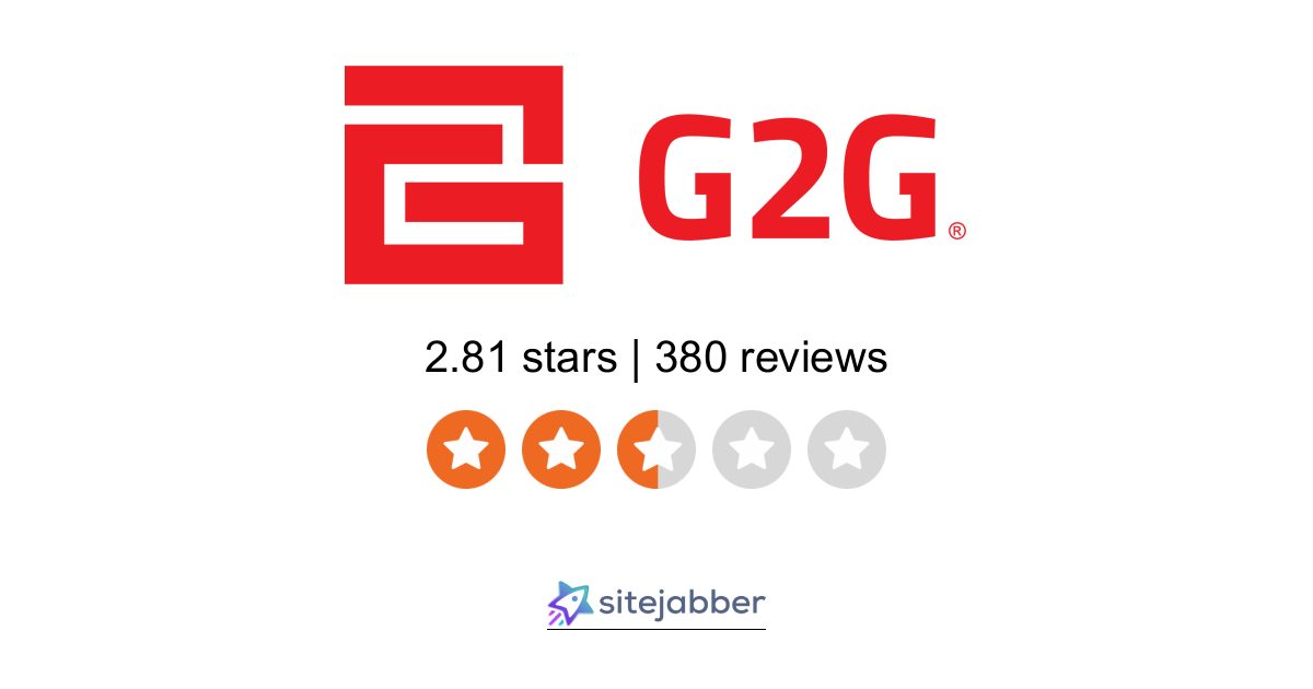 G2G Reviews - Read 380 Customer Reviews of G2G | Sitejabber