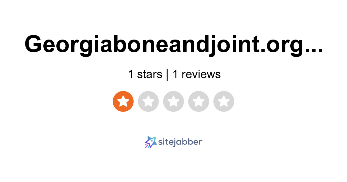 Georgiaboneandjoint.org Reviews - 1 Reviews of Georgiaboneandjoint.org | Sitejabber