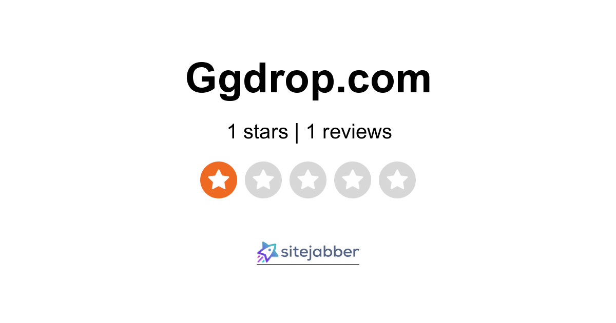 Ggdrop Reviews - Read 1 Customer Reviews of Ggdrop | Sitejabber
