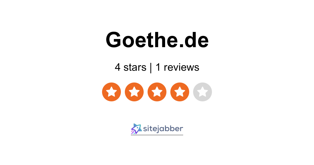 Goethe- Reviews - 2 Reviews of Goethe.de | Sitejabber