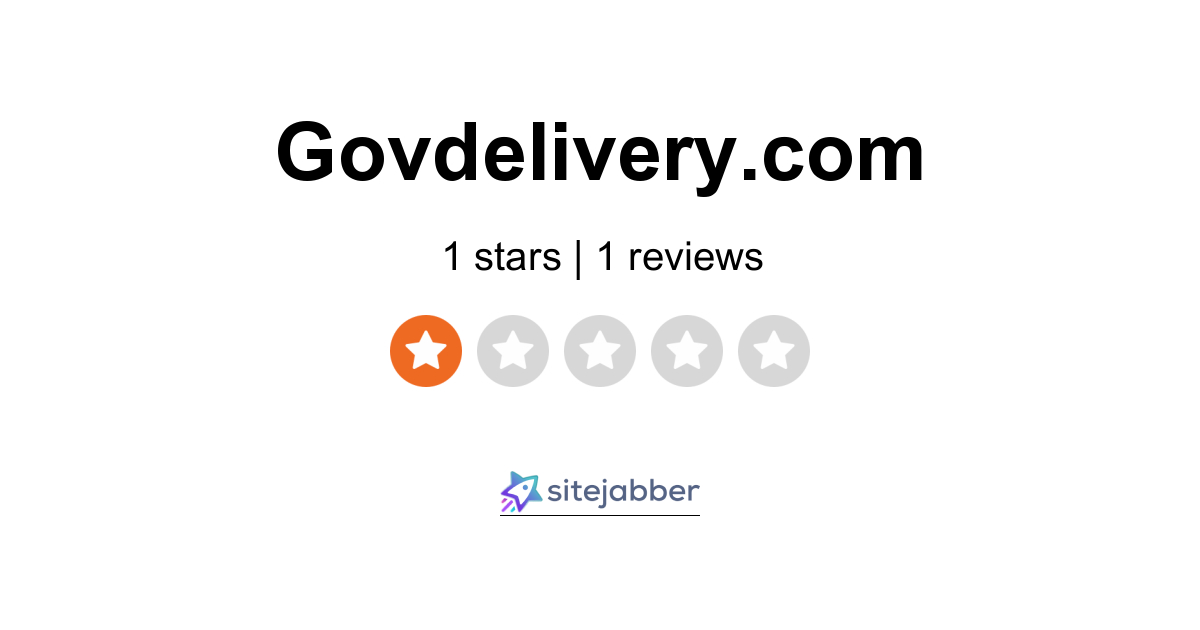 Govdelivery Reviews - Read 1 Customer Reviews of Govdelivery | Sitejabber