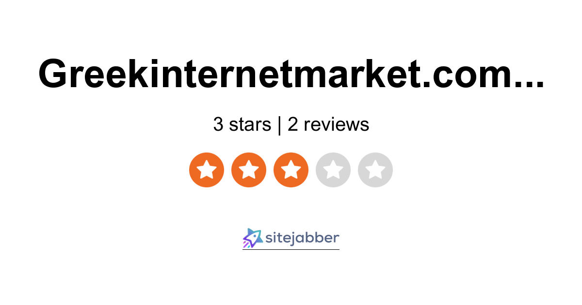 Greek Internet Market Reviews - Read 2 Customer Reviews of Greek ...