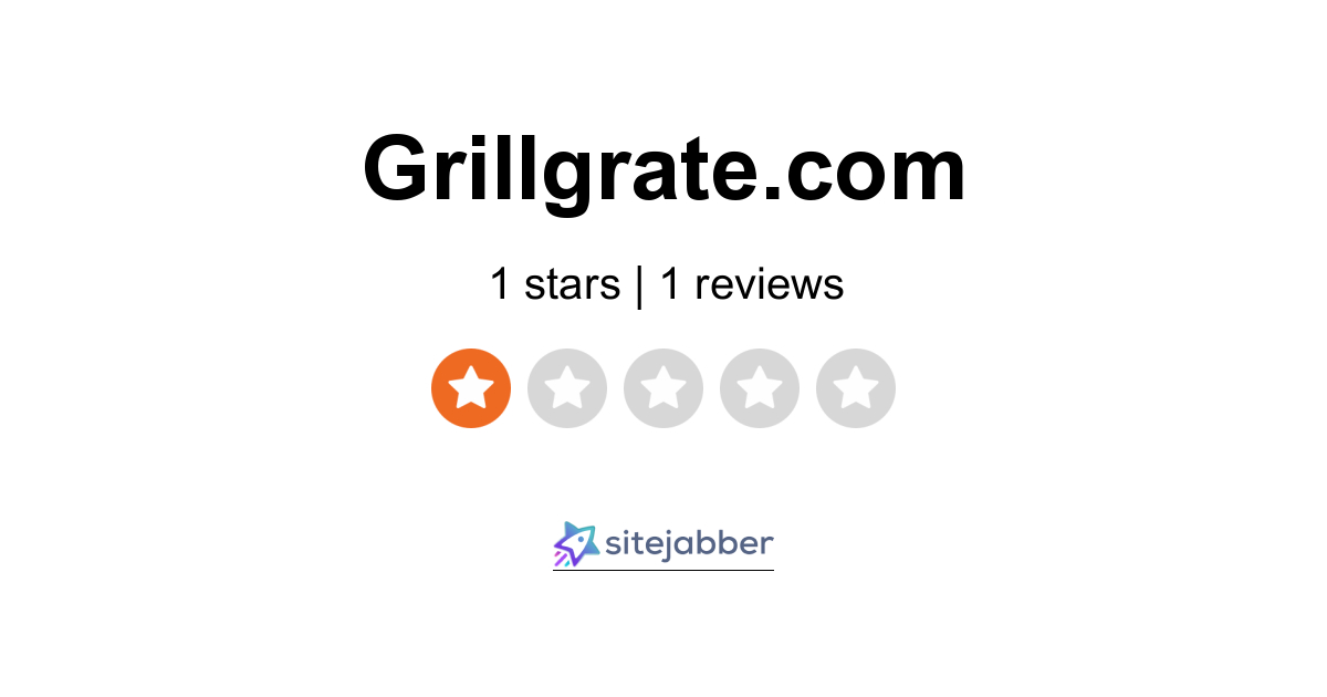GrillGrate Reviews - Read 1 Customer Reviews of GrillGrate | Sitejabber