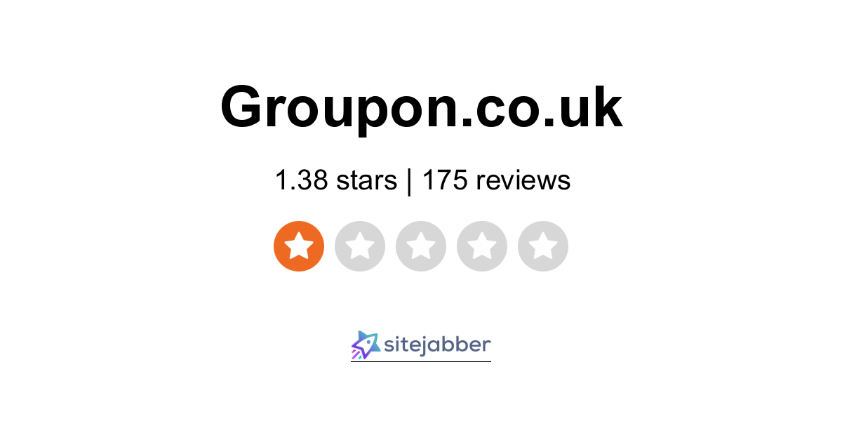 Groupon UK Reviews - Read 174 Customer Reviews of Groupon UK | Sitejabber