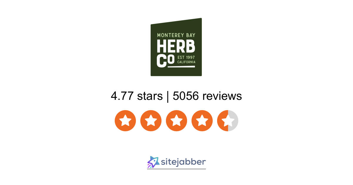Monterey Bay Herb Co. Reviews - Read 4,895 Customer Reviews of Monterey ...
