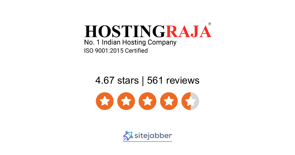 HostingRaja Reviews - Read 553 Customer Reviews of HostingRaja | Sitejabber