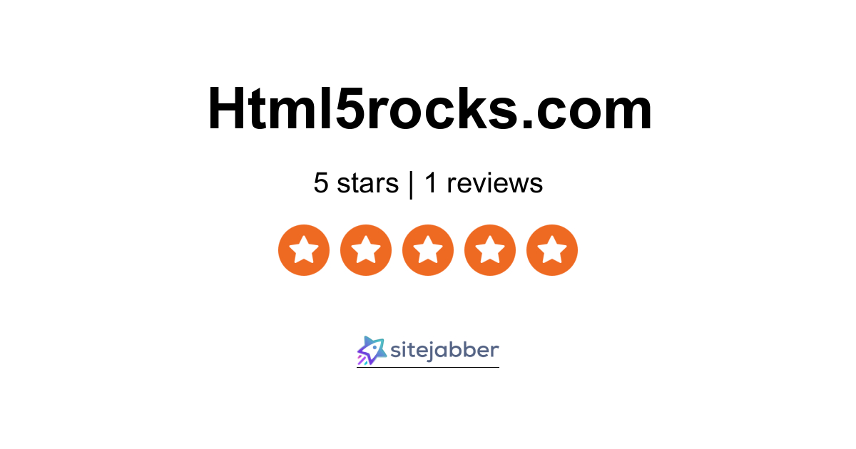 HTML5 Rocks Reviews - Read 1 Customer Reviews of HTML5 Rocks | Sitejabber