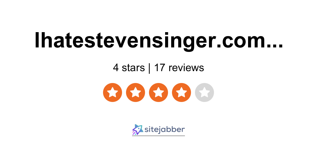 I Hate Steven Singer Reviews - Read 17 Customer Reviews of I Hate ...