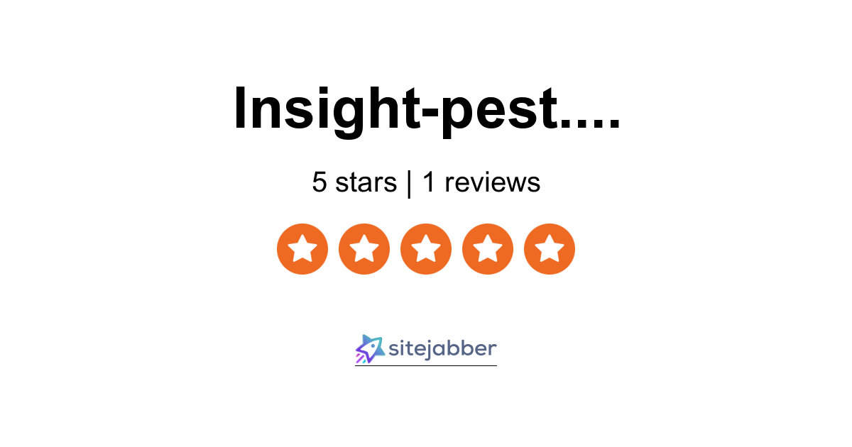 Insight-pest Reviews - Read 1 Customer Reviews of Insight-pest | Sitejabber