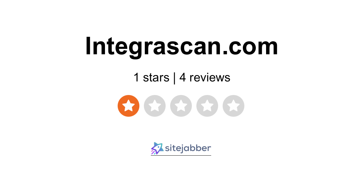 IntegraScan Reviews - Read 4 Customer Reviews of IntegraScan | Sitejabber