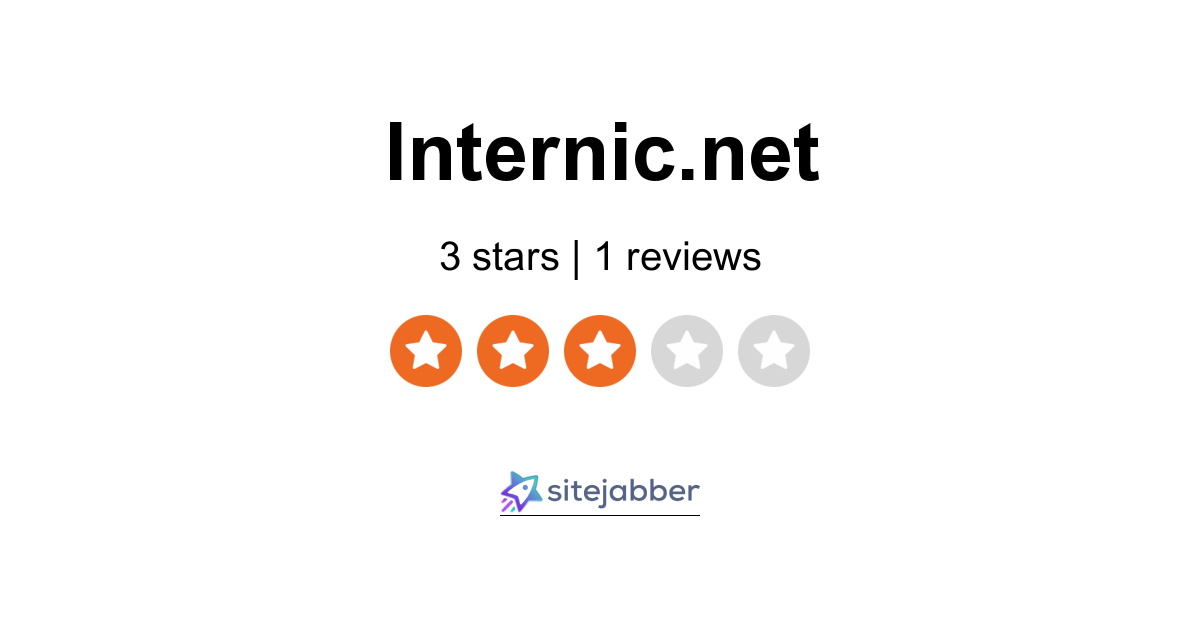 InterNIC Reviews - Read 1 Customer Reviews of InterNIC | Sitejabber