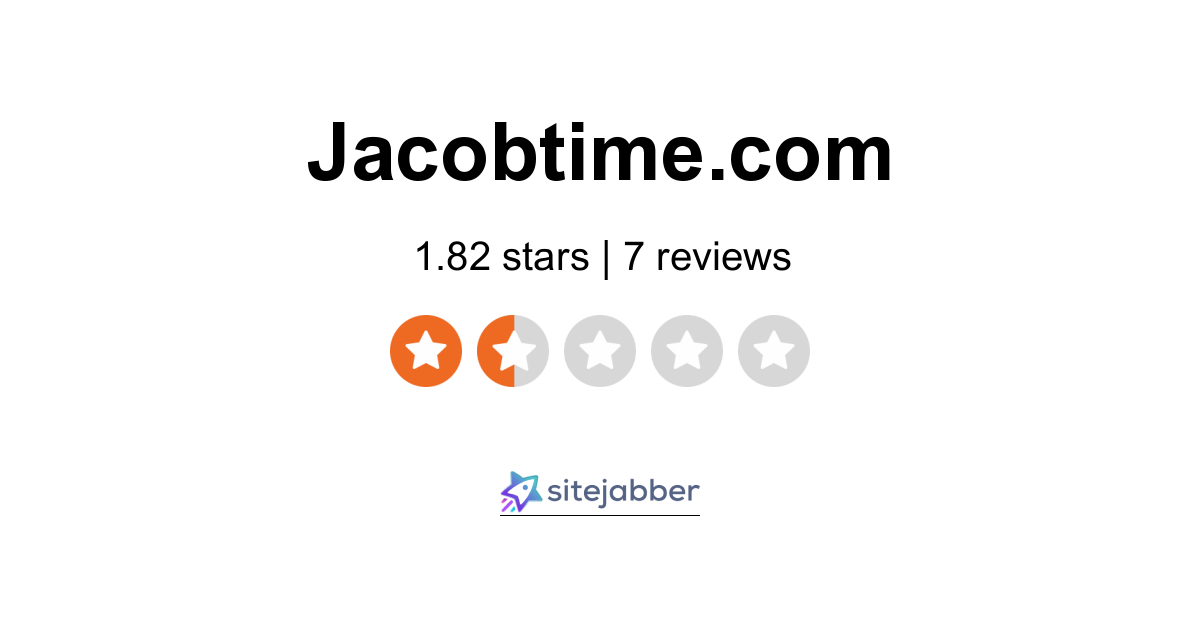 Jacob Time Reviews - Read 7 Customer Reviews of Jacob Time | Sitejabber