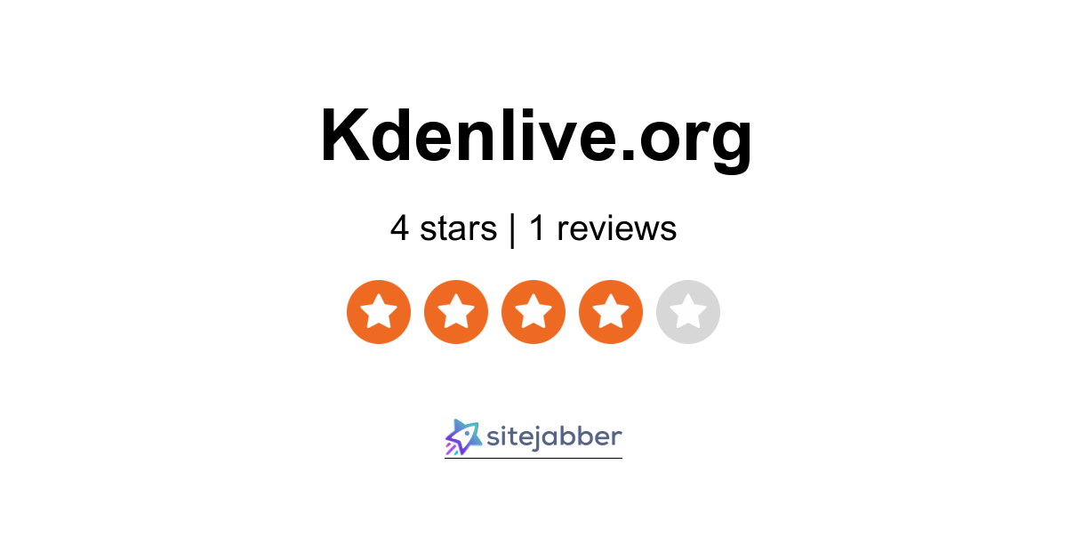 Kdenlive.org Reviews - Read 1 Customer Reviews of Kdenlive.org | Sitejabber