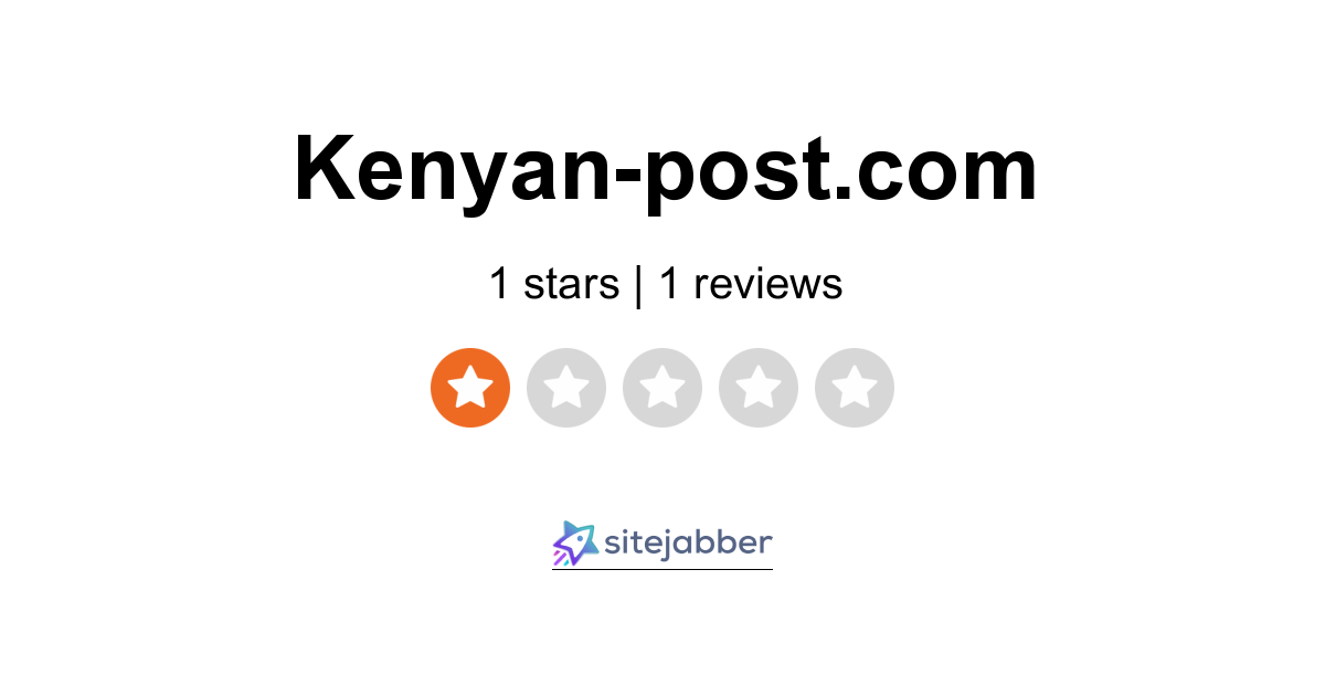 Daily Post Kenya Reviews - 1 Reviews of Kenyan-post.com | Sitejabber