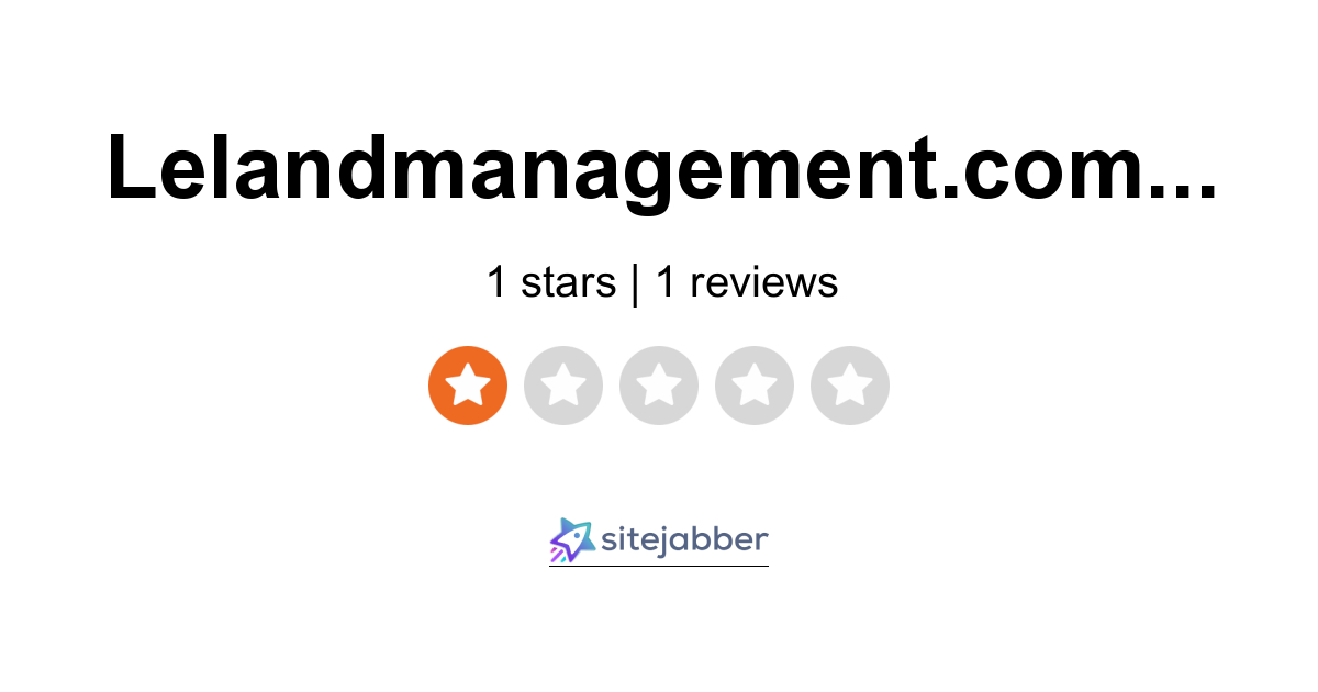 Leland Management Reviews - Read 1 Customer Reviews of Leland ...