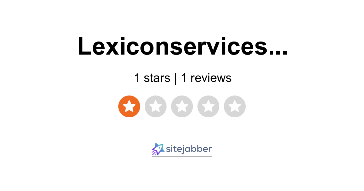 Lexiconservices Reviews - Read 1 Customer Reviews of Lexiconservices ...