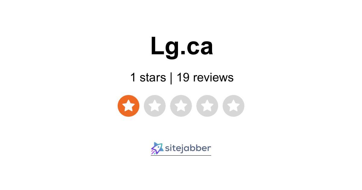LG CA Reviews - 19 Reviews of lg.ca | Sitejabber