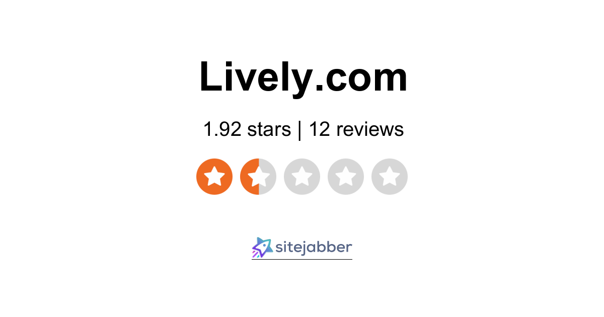 Lively Reviews - Read 12 Customer Reviews of Lively | Sitejabber