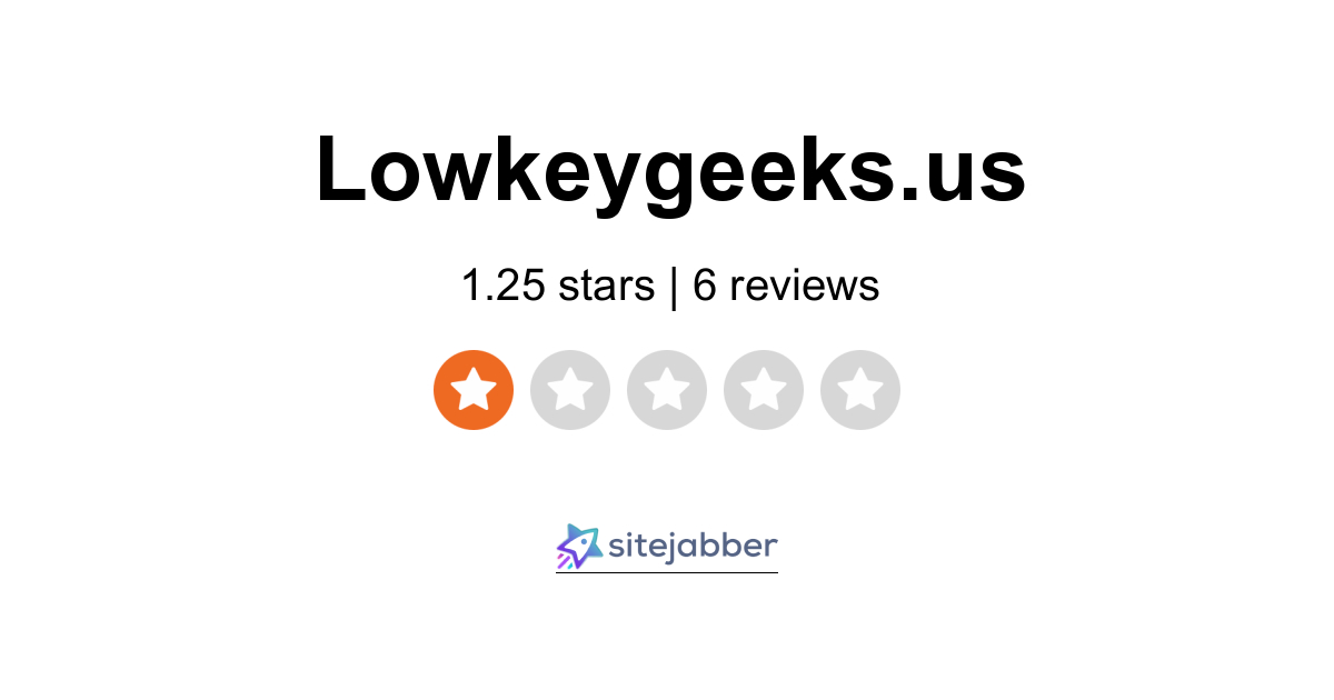 Low Key Geeks Reviews - 5 Reviews of Lowkeygeeks.us | Sitejabber