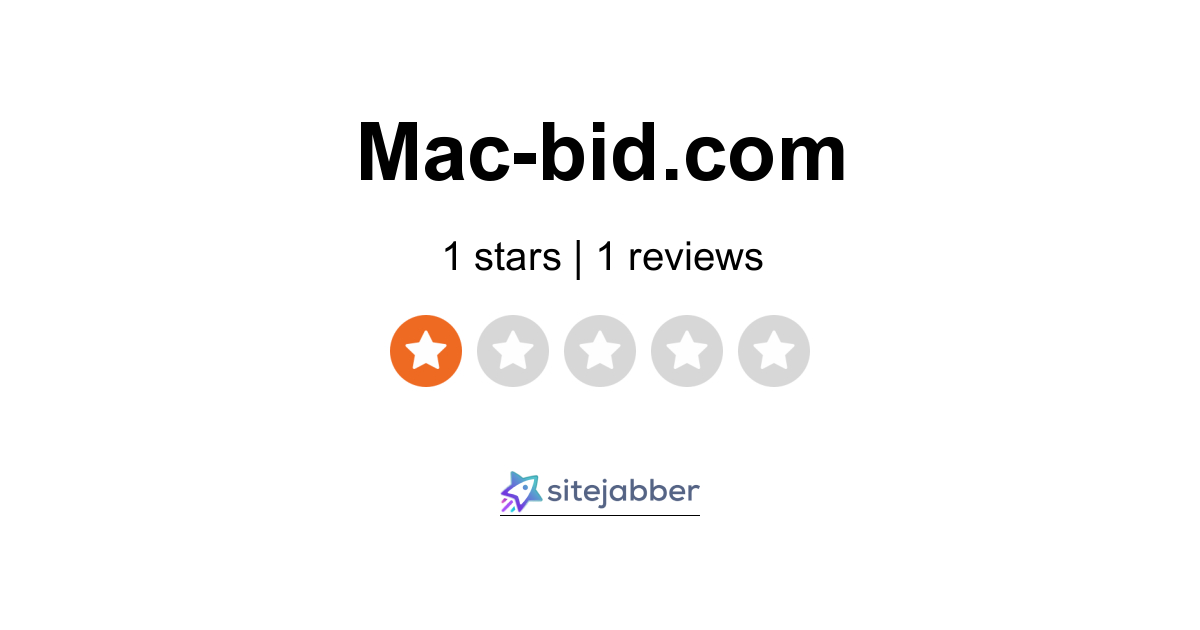Mac-bid Reviews - 1 Reviews of Mac-bid.com | Sitejabber