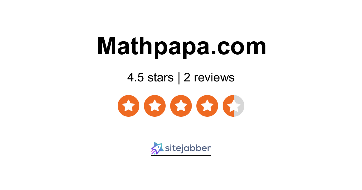 MathPapa Reviews - 2 Reviews of Mathpapa.com | Sitejabber