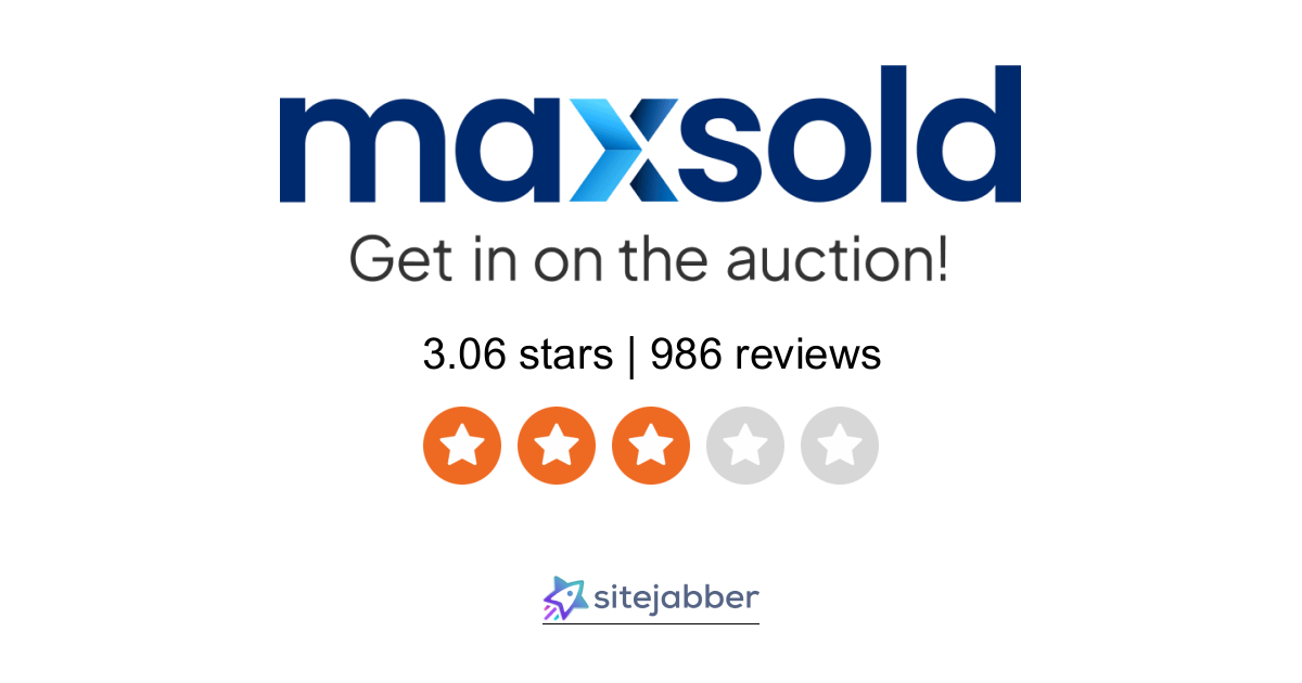MaxSold Reviews - Read 986 Customer Reviews of MaxSold | Sitejabber