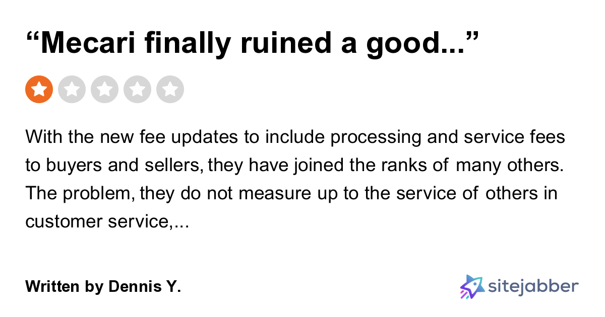 1 Star Review of Mercari: “Mecari finally ruined a good thing ...