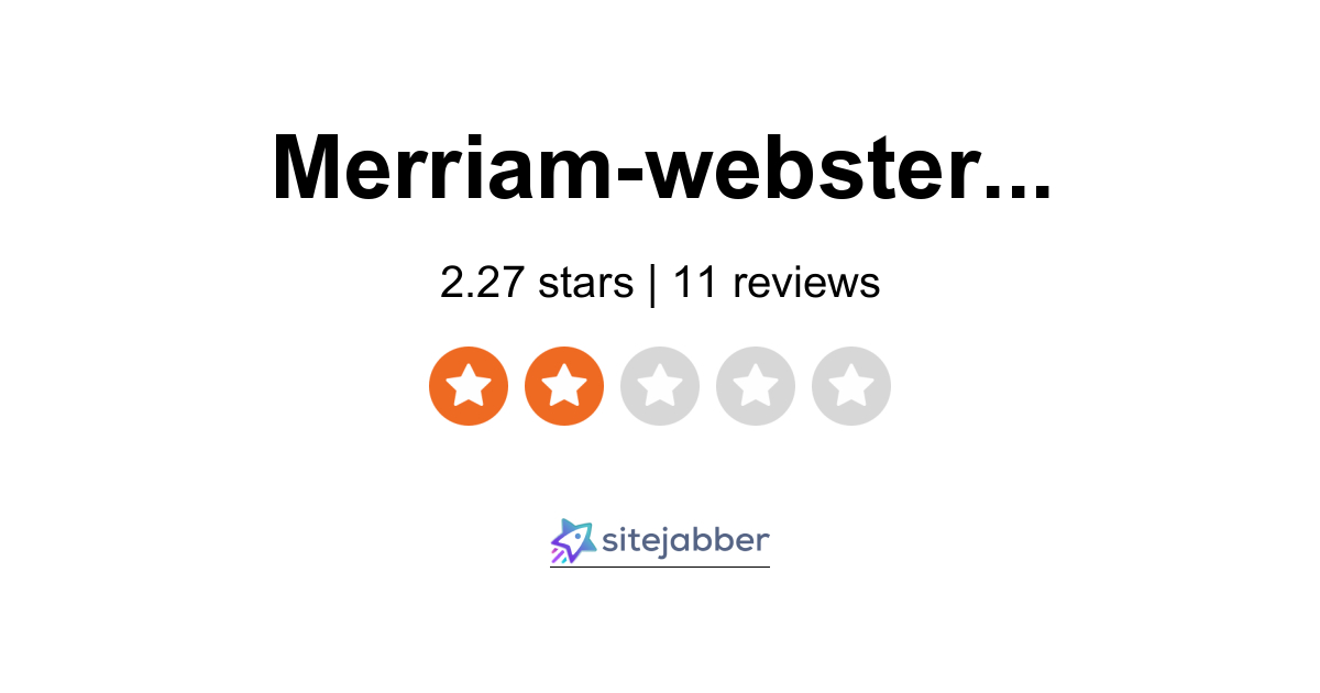 Merriam-Webster Reviews - Read 11 Customer Reviews of Merriam-Webster ...