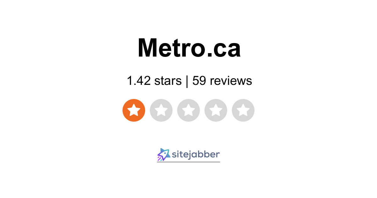 Metro Reviews - Read 59 Customer Reviews of Metro | Sitejabber