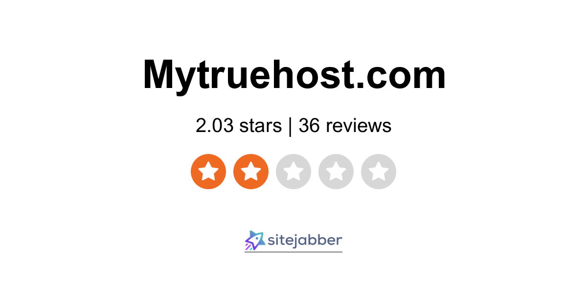 MyTrueHost Reviews - Read 36 Customer Reviews of MyTrueHost | Sitejabber