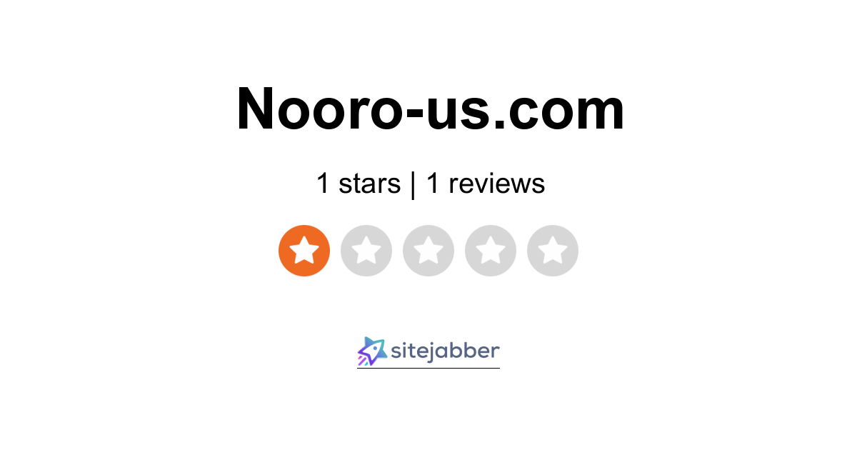 Nooro-us Reviews - 1 Reviews of Nooro-us.com | Sitejabber