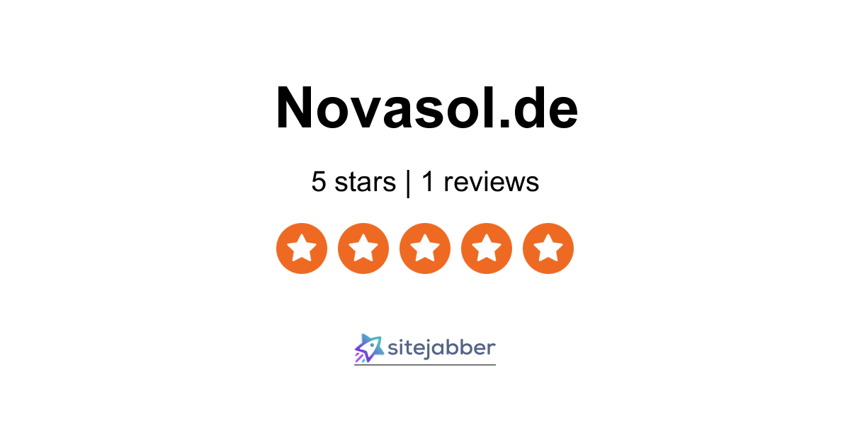 NOVASOL.de Reviews - Read 1 Customer Reviews of NOVASOL.de | Sitejabber