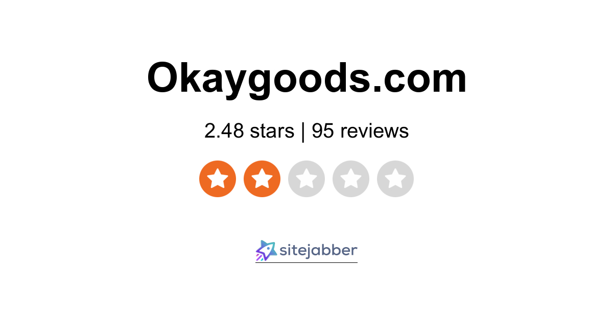 OkayGoods Reviews - Read 95 Customer Reviews of OkayGoods | Sitejabber