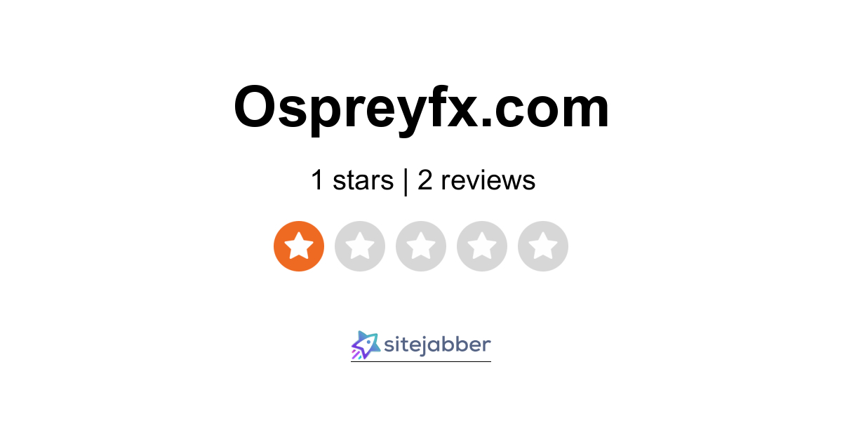 Ospreyfx Reviews - 2 Reviews of Ospreyfx.com | Sitejabber