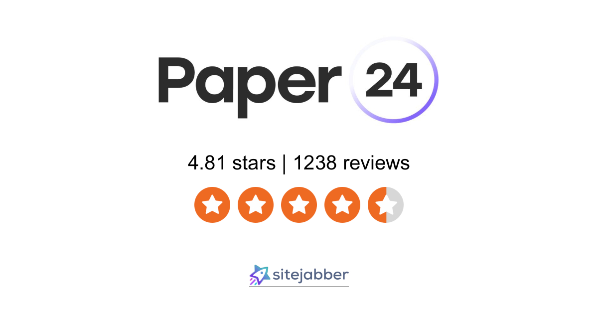 Paper24 Reviews - Read 1,230 Customer Reviews of Paper24 | Sitejabber