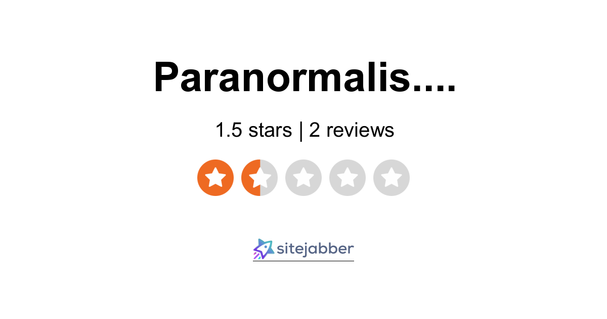 Paranormalis Reviews - Read 2 Customer Reviews of Paranormalis | Sitejabber