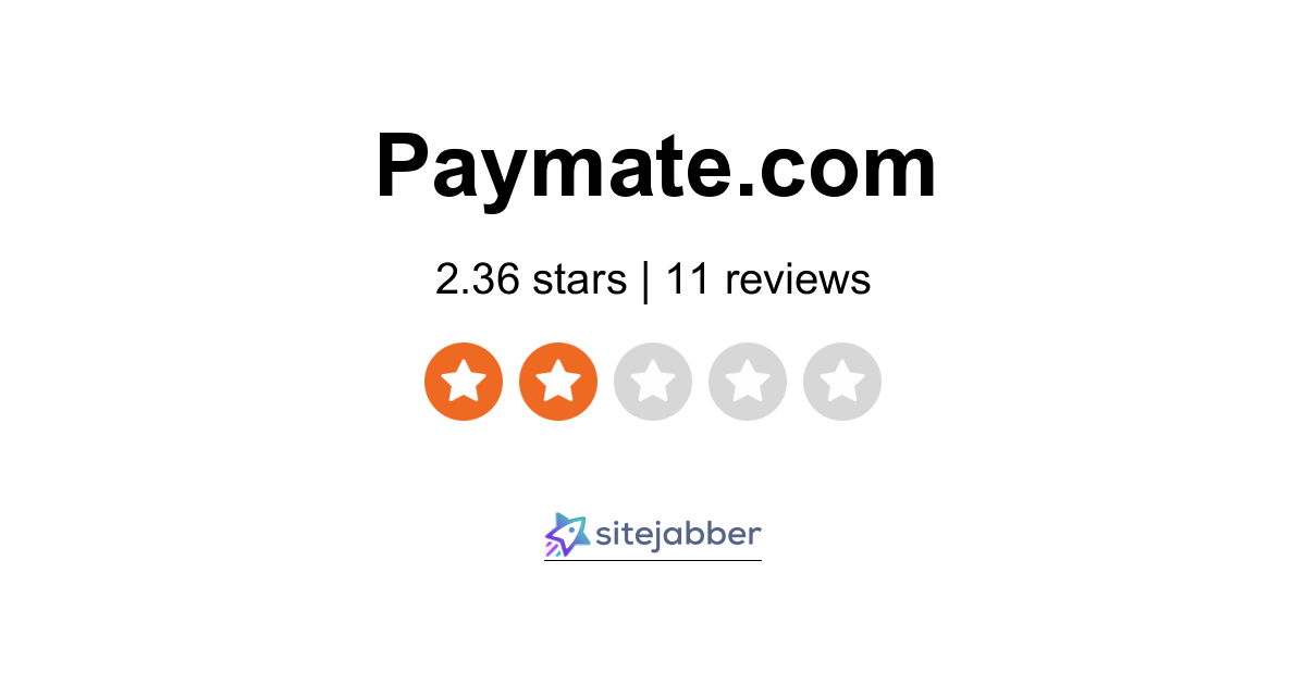 Paymate Reviews - Read 11 Customer Reviews of Paymate | Sitejabber