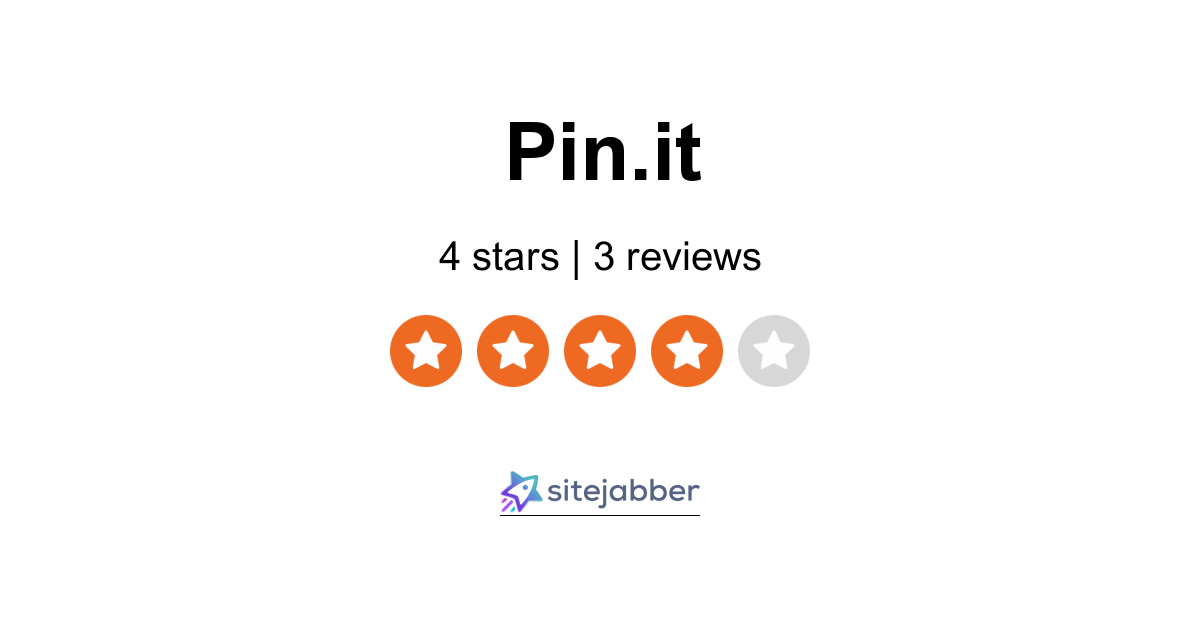 Pin.it Reviews - 3 Reviews of Pin.it | Sitejabber