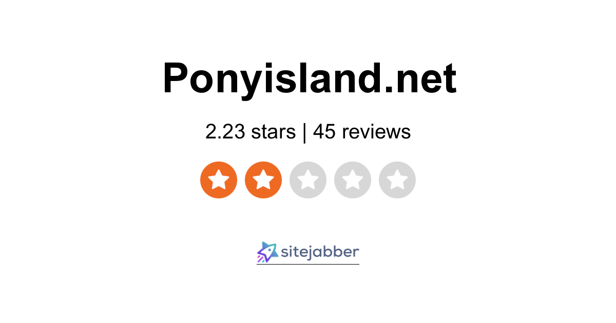 PonyIsland Reviews - Read 45 Customer Reviews of PonyIsland | Sitejabber