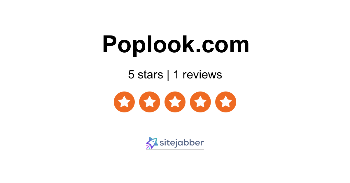 Poplook Reviews - Read 1 Customer Reviews of Poplook | Sitejabber