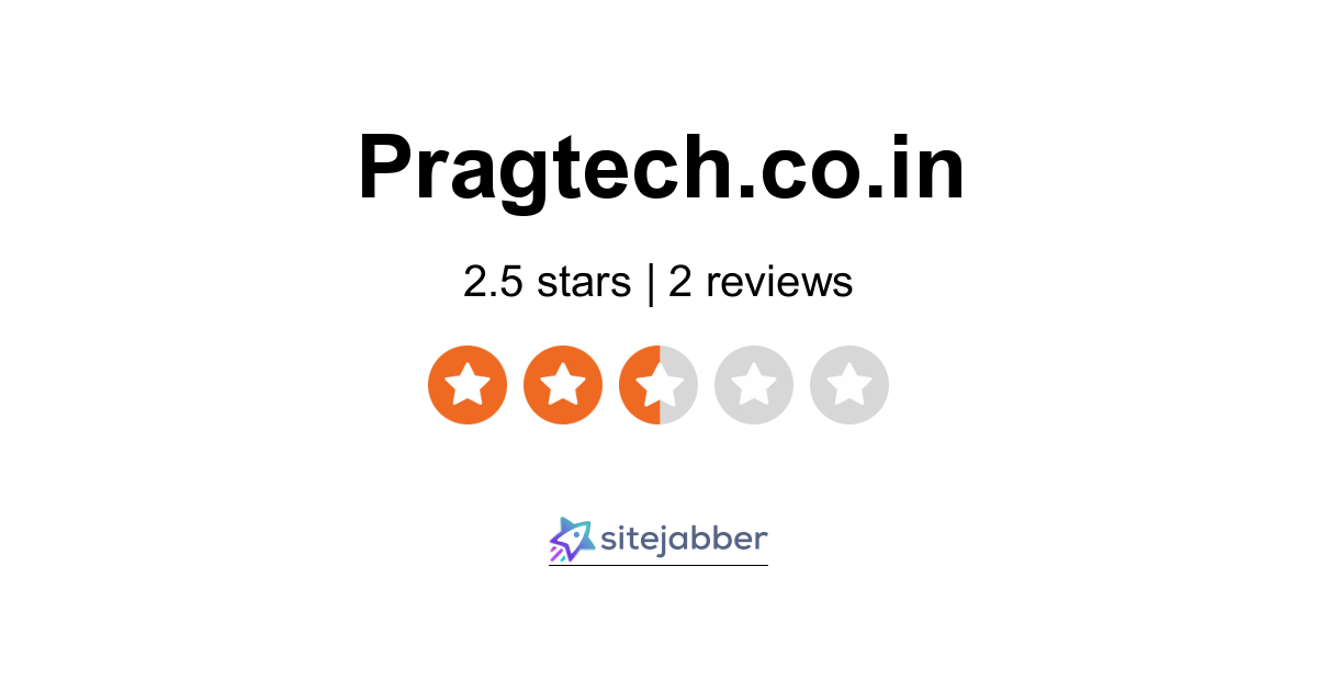 Pragtech Reviews - 2 Reviews of pragtech.co.in | Sitejabber