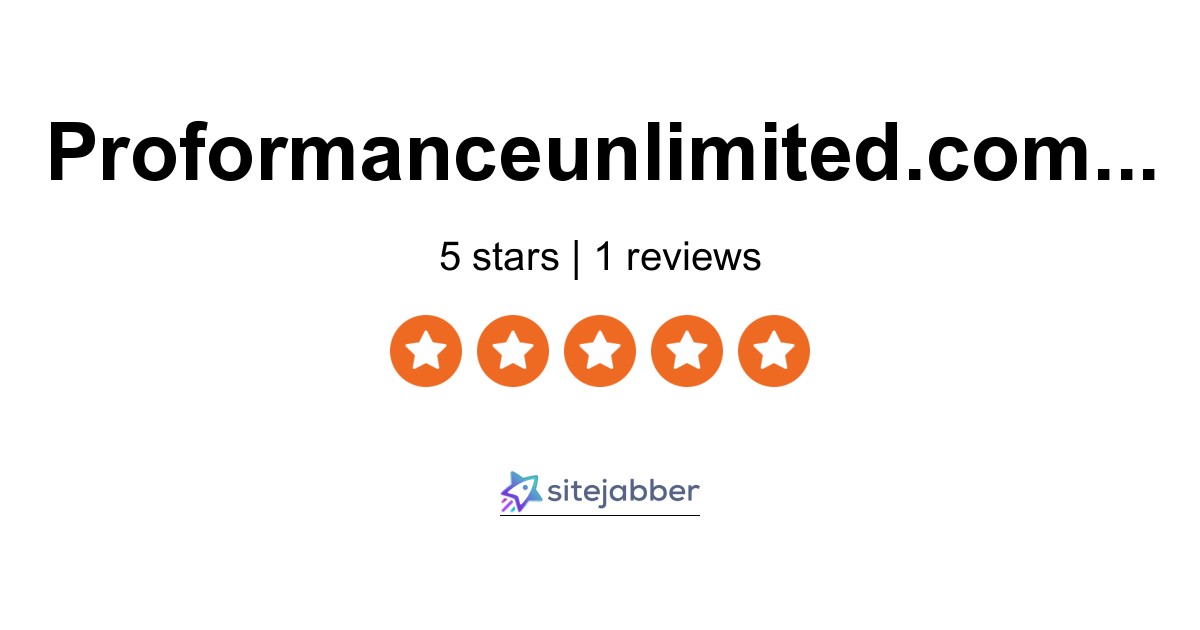 Proformance Unlimited Reviews - Read 1 Customer Reviews of Proformance ...