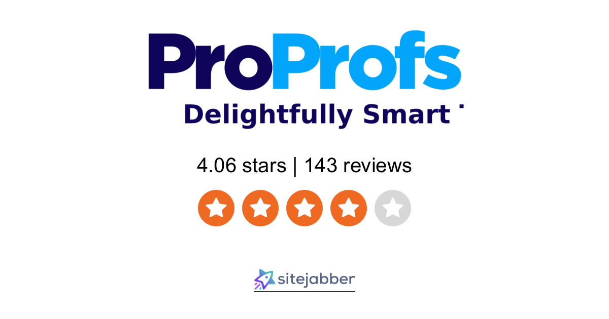 ProProfs Reviews - Read 143 Customer Reviews of ProProfs | Sitejabber