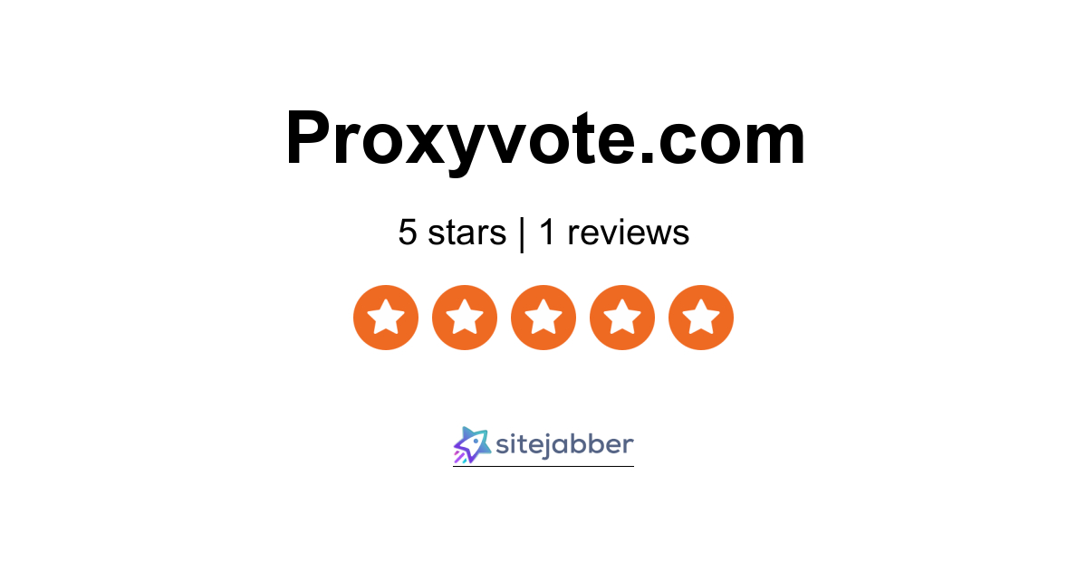 Proxyvote Reviews - 1 Reviews of proxyvote.com | Sitejabber