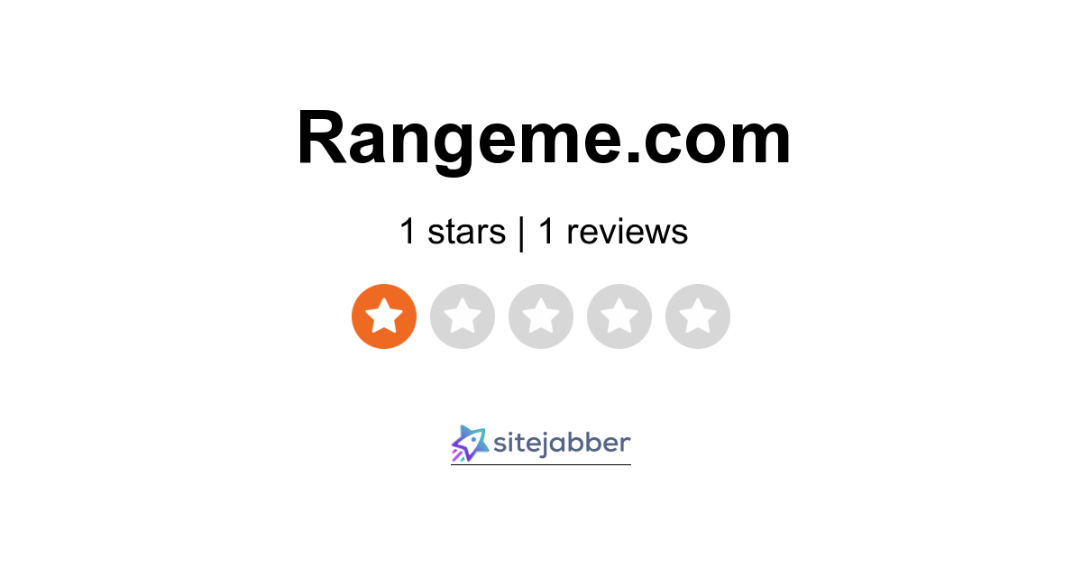 Rangeme Reviews - Read 1 Customer Reviews of Rangeme | Sitejabber