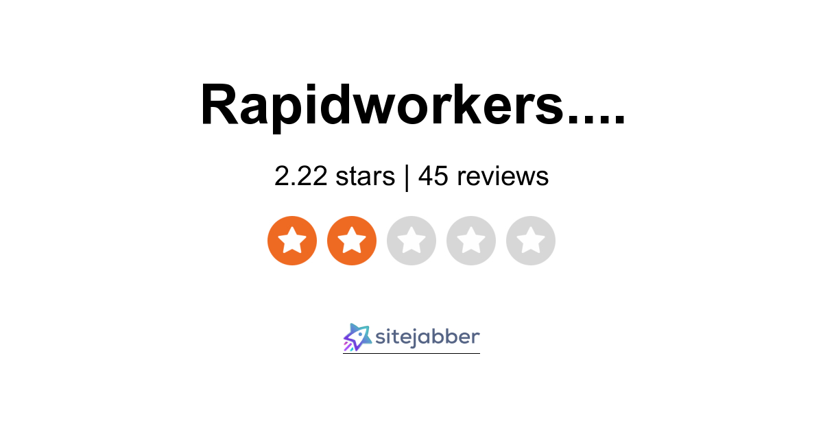 RapidWorkers Reviews - Read 45 Customer Reviews of RapidWorkers ...