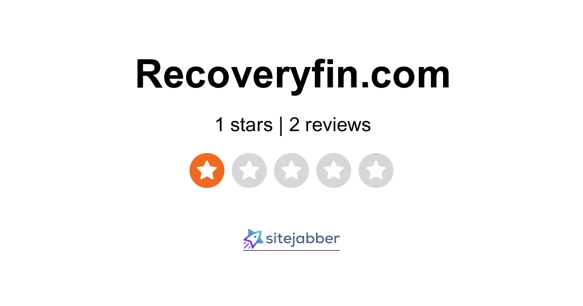 Recoveryfin Reviews - Read 2 Customer Reviews of Recoveryfin | Sitejabber