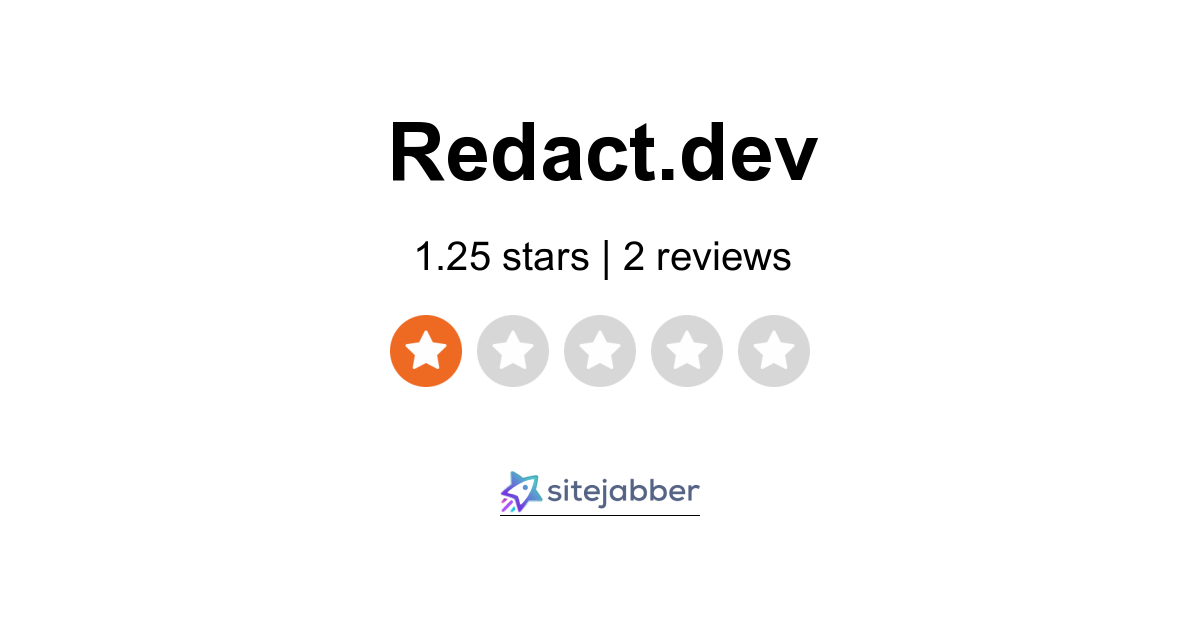 Redact.dev Reviews - 2 Reviews of redact.dev | Sitejabber
