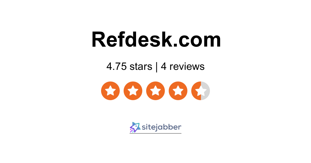 Refdesk.com Reviews - 4 Reviews of Refdesk.com | Sitejabber